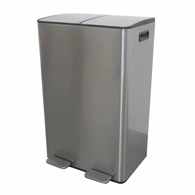 60L Dual Lid Stainless Steel Pedal Bin (PBSS060) - Richmond Rolling ...