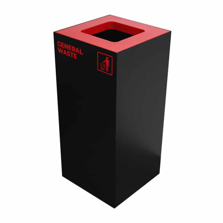 Waste Recycling Station Bin – Red Lid – General Waste (WRS001 ...